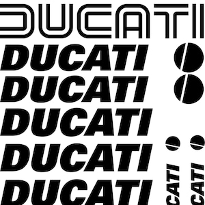 Ducati Sticker Decal Set for Bike Helmet Fuel Tanks Motorcycle Belly ...