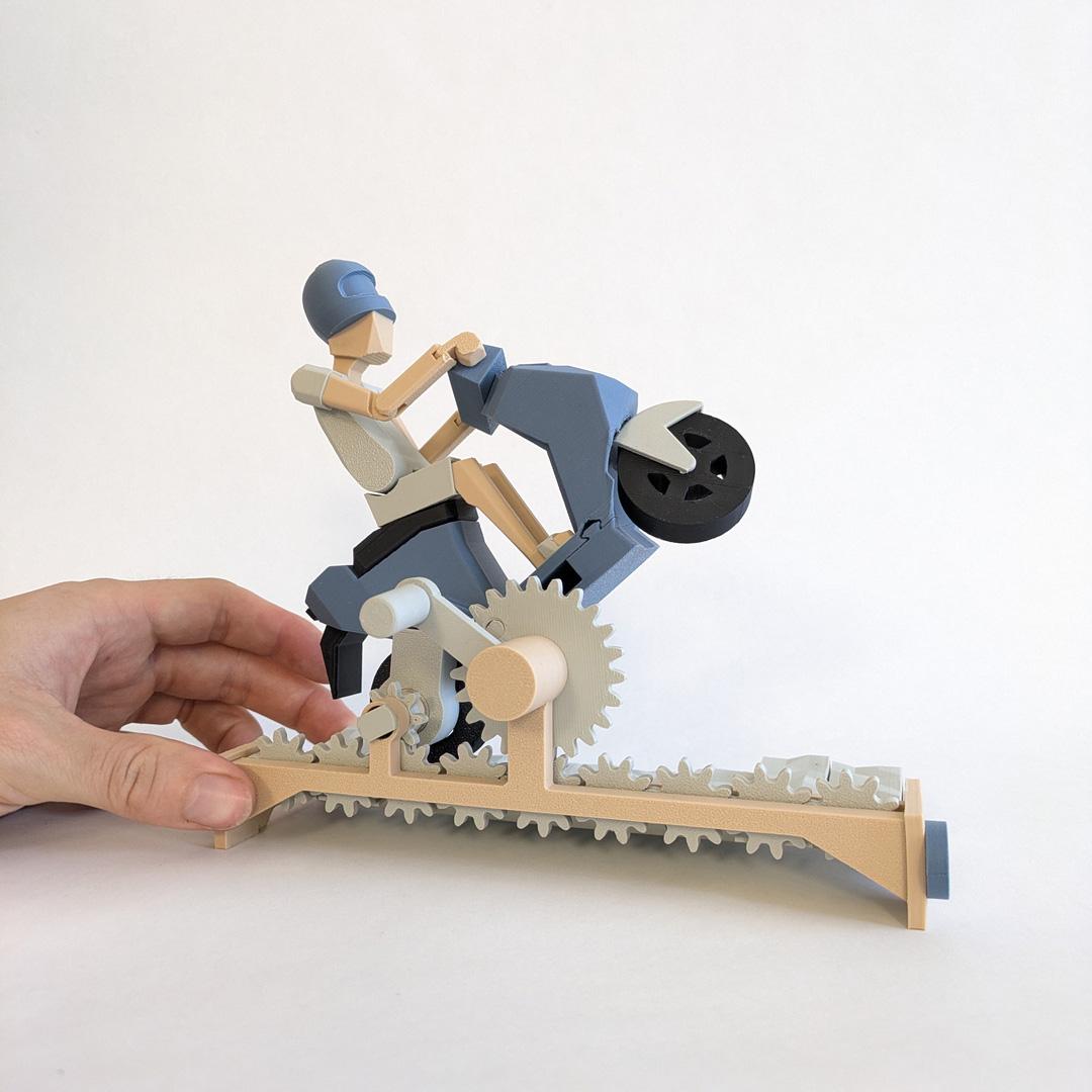 Automaton - Wheelie on a Scooter - Blue - Assembly Kit - Etsy