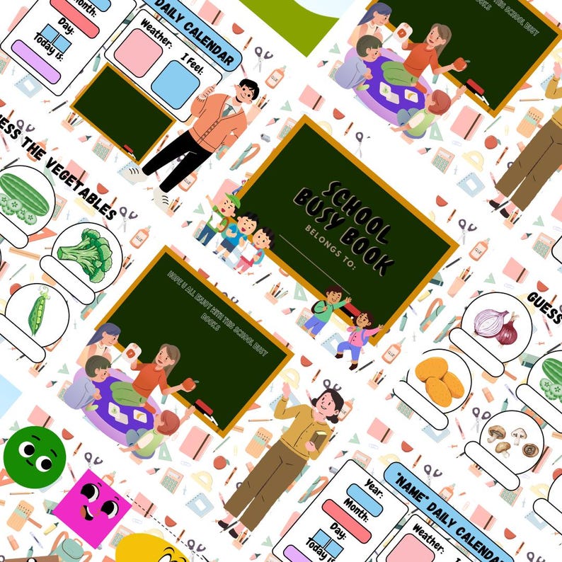 School Busy Book for Kids: Engaging & Educational Activities for Ages 3 ...