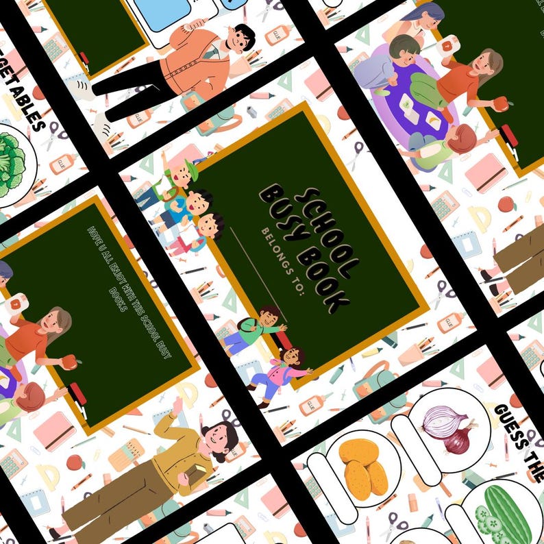 School Busy Book for Kids: Engaging & Educational Activities for Ages 3 ...