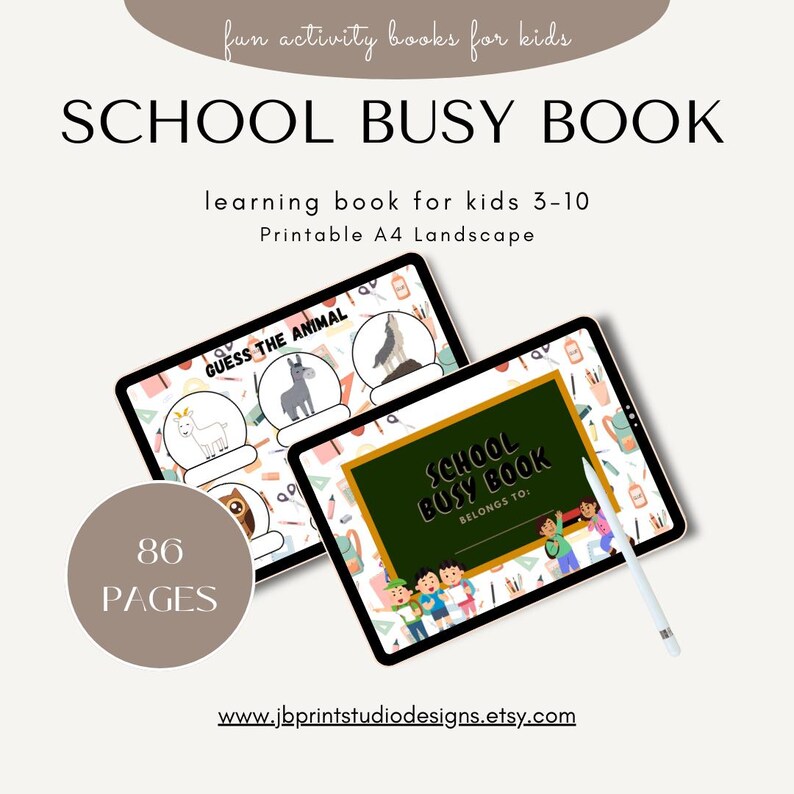 School Busy Book for Kids: Engaging & Educational Activities for Ages 3 ...