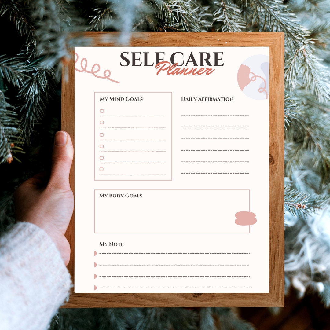 Printable & Editable Self-care Journal Planner Monthly Organizer in A4 ...