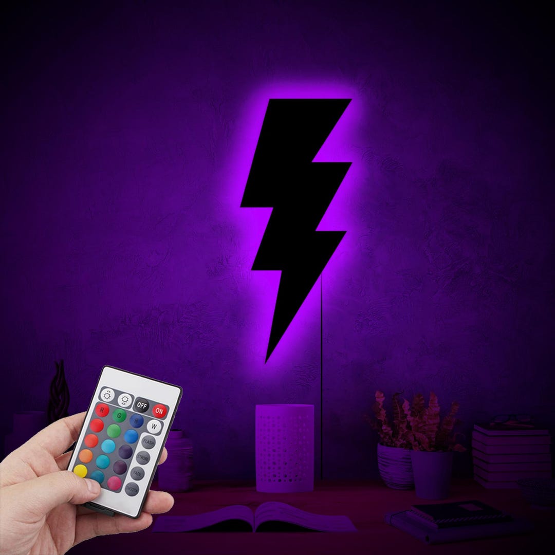 Lightning Bolt Light,bolt Led Sign,bolt Xmas Gifts, Led Lighting Sign, Bolt Wall Light, Bolt ...
