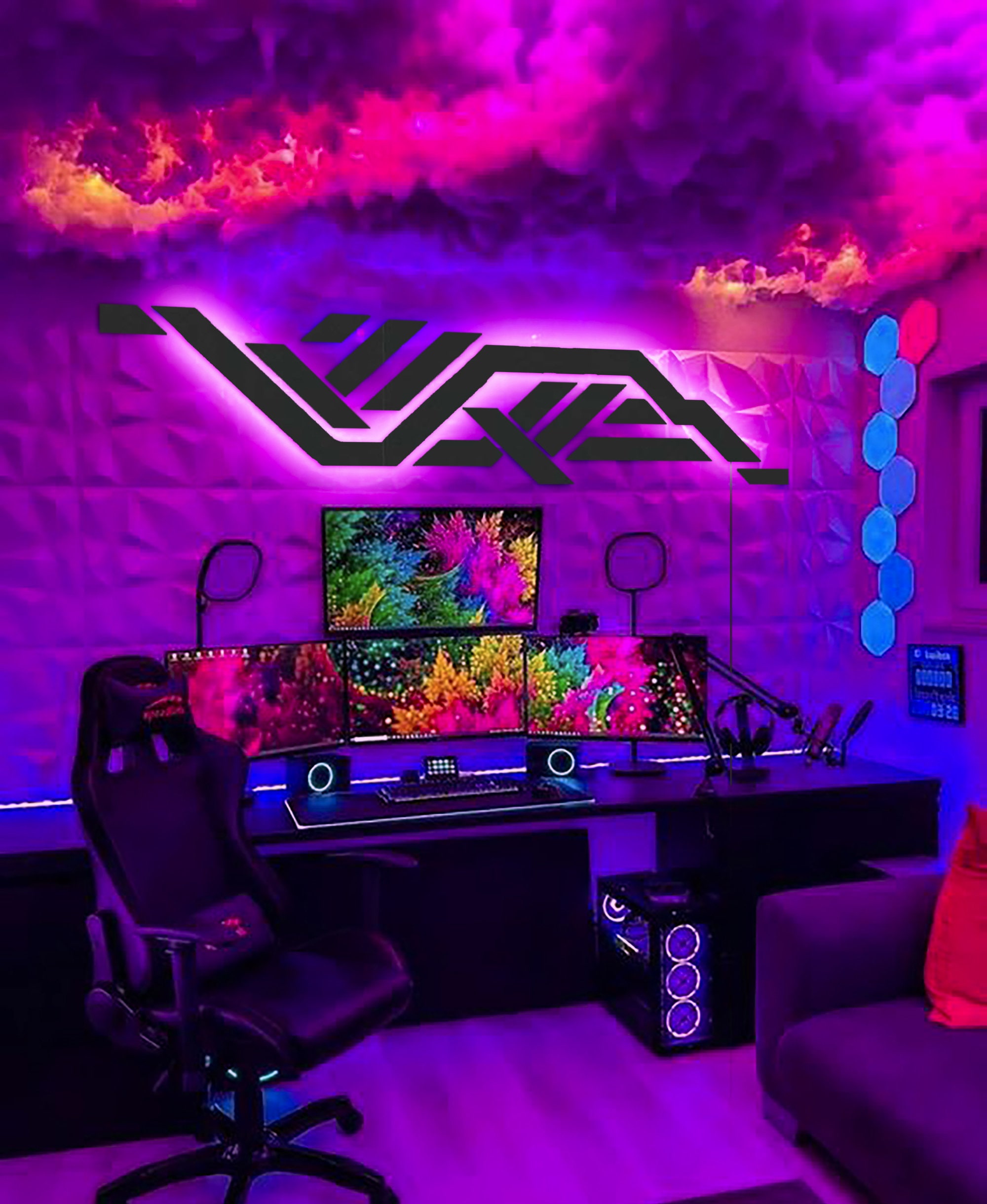 Gamer Room Neon Led Wall Panel Decor,gaming Room Wall Decor,gamer Room ...