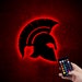 Spartan Warrior Helmet Neon Led Wall Art, Spartan Gift, Gift for Dad ...
