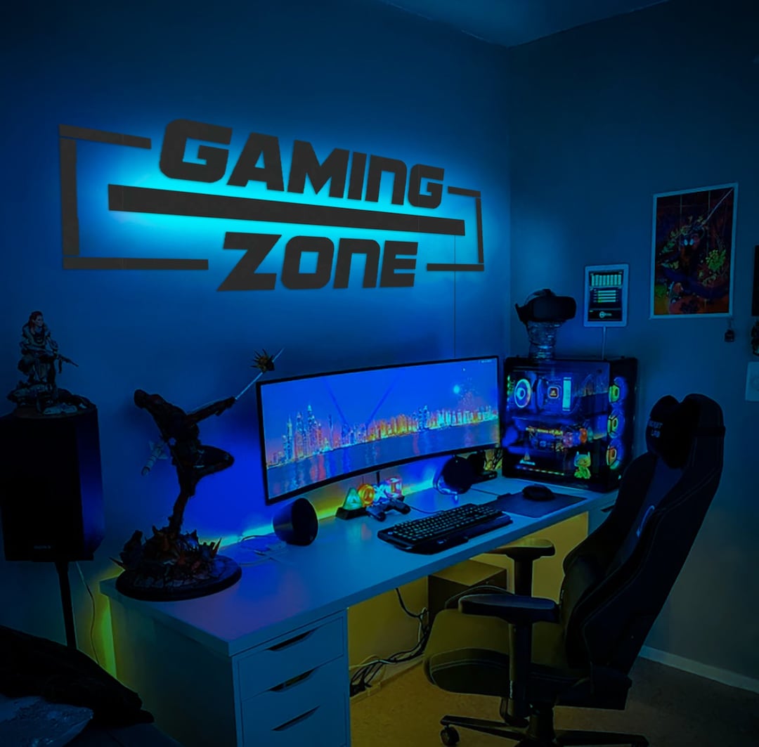 Gaming Zone Neon Led Wall Panel Decor,gaming Zone Led Decor,gamer Room ...