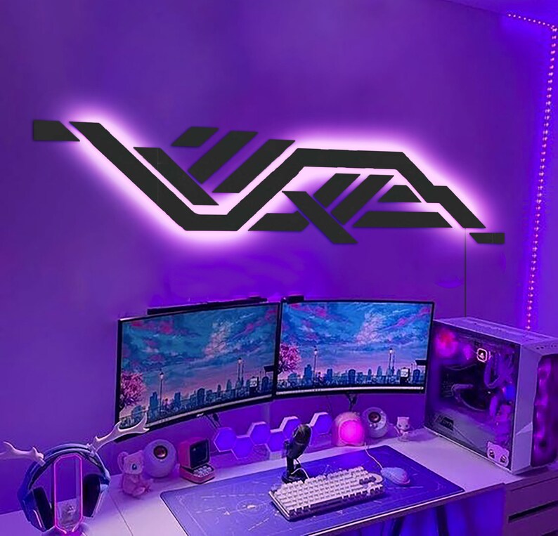 Gamer Room Neon Led Wall Panel Decor,gaming Room Wall Decor,gamer Room ...