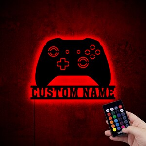 Personalized Video Game Controller Neon Led Wall Art, Gift for Game ...