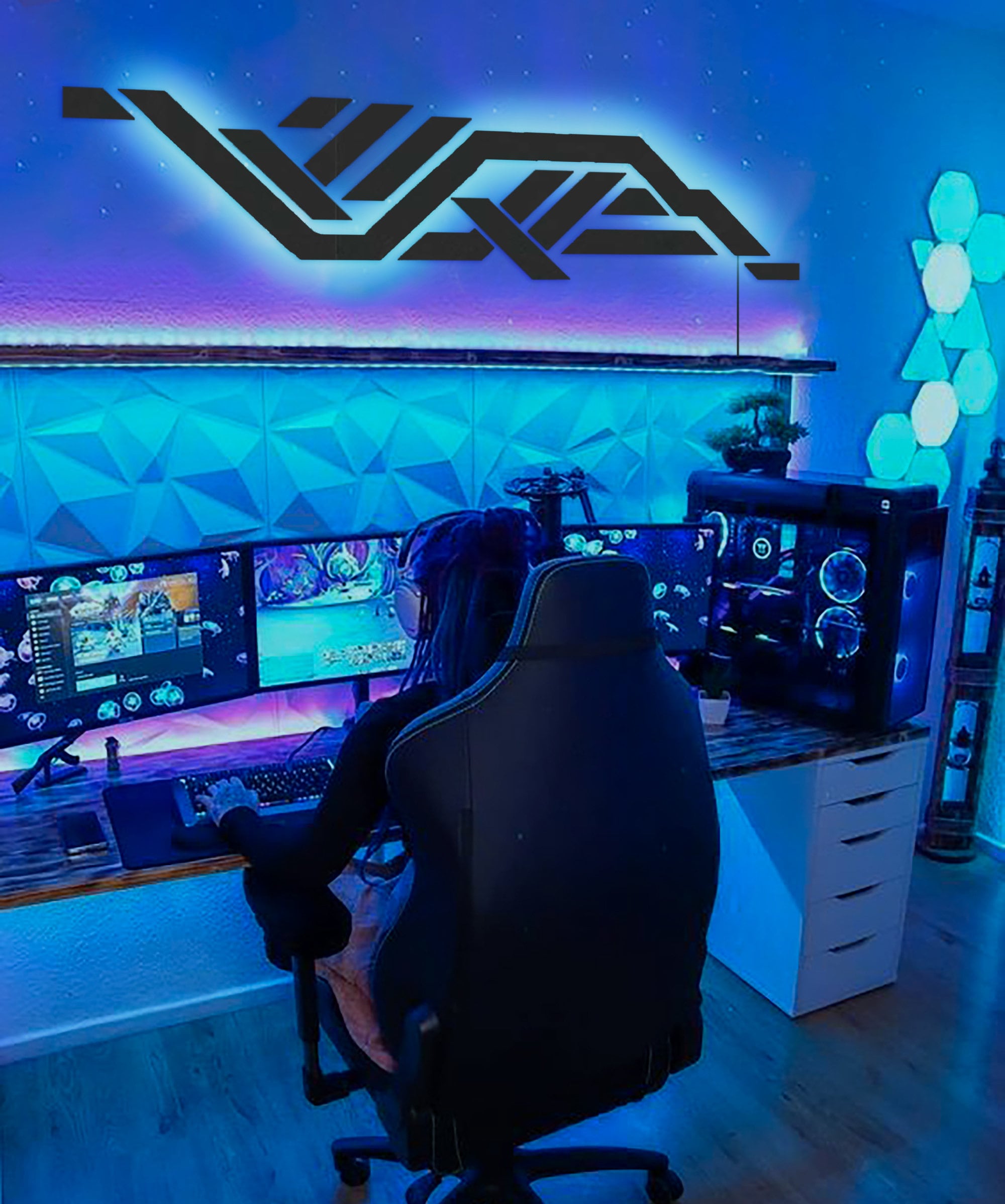 Gamer Room Neon Led Wall Panel Decor,gaming Room Wall Decor,gamer Room ...