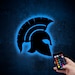 Spartan Warrior Helmet Neon Led Wall Art, Spartan Gift, Gift for Dad ...