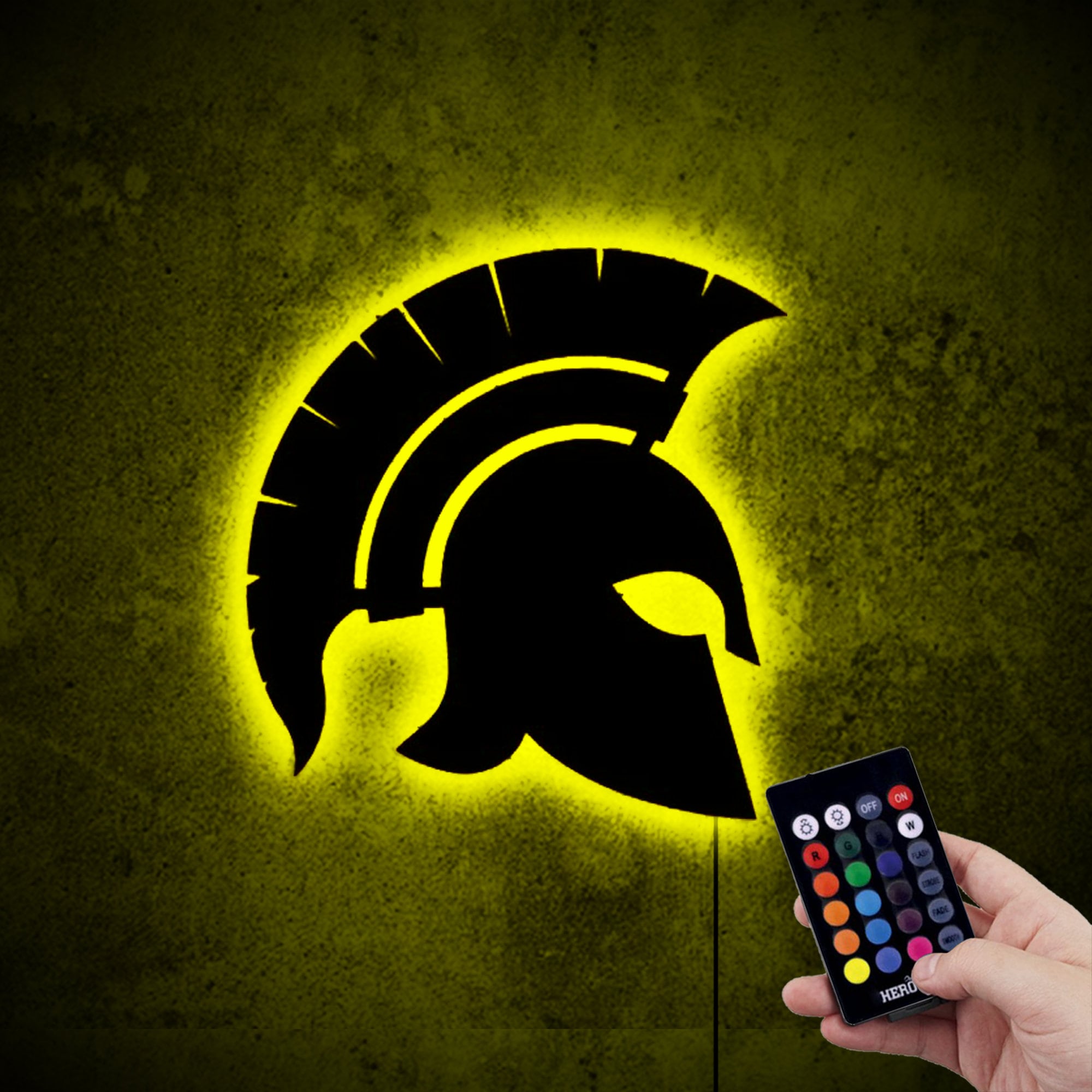 Spartan Warrior Helmet Neon Led Wall Art, Spartan Gift, Gift for Dad ...