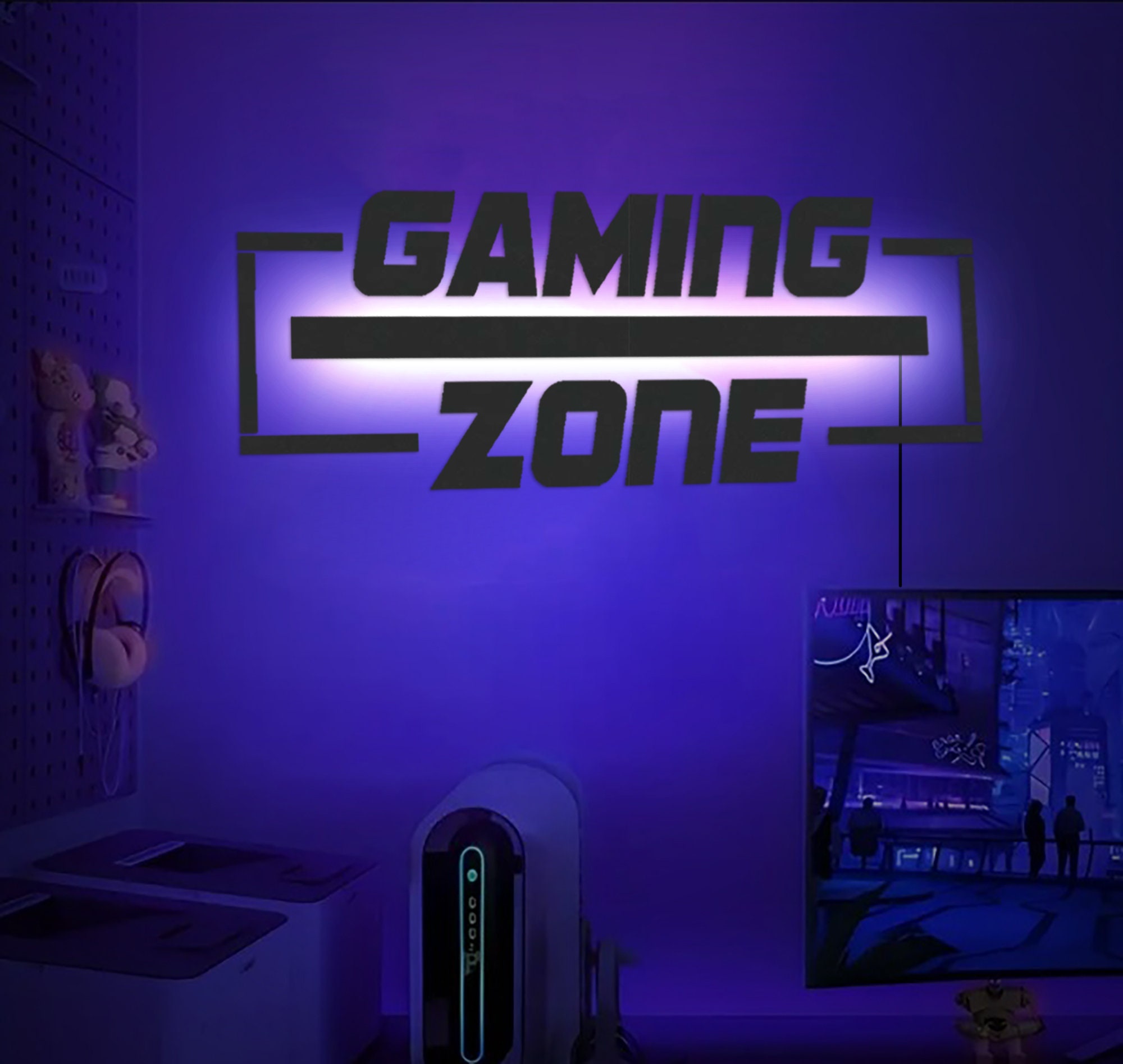 Gaming Zone Neon Led Wall Panel Decor,gaming Zone Led Decor,gamer Room ...