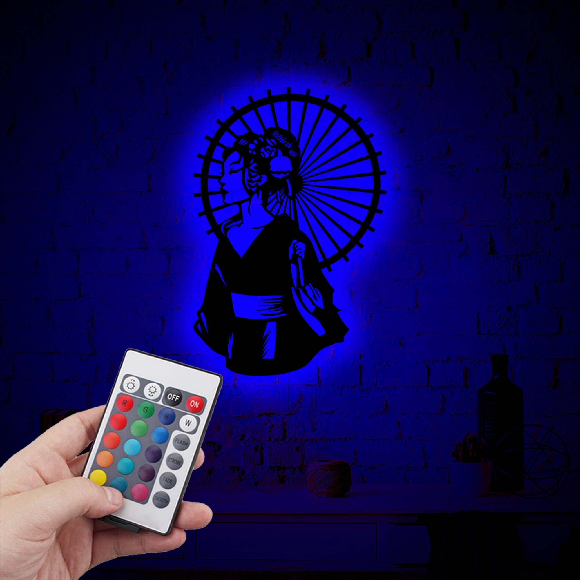Geisha Neon Led Wall Art, Japanese Art, Japanese Wall Art, Japanese ...