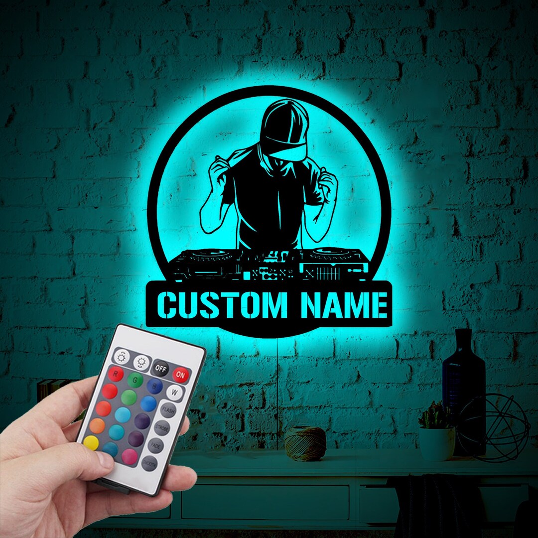 Custom DJ Earphones Neon Led Sign, Personalized Music, Gift for DJ ...