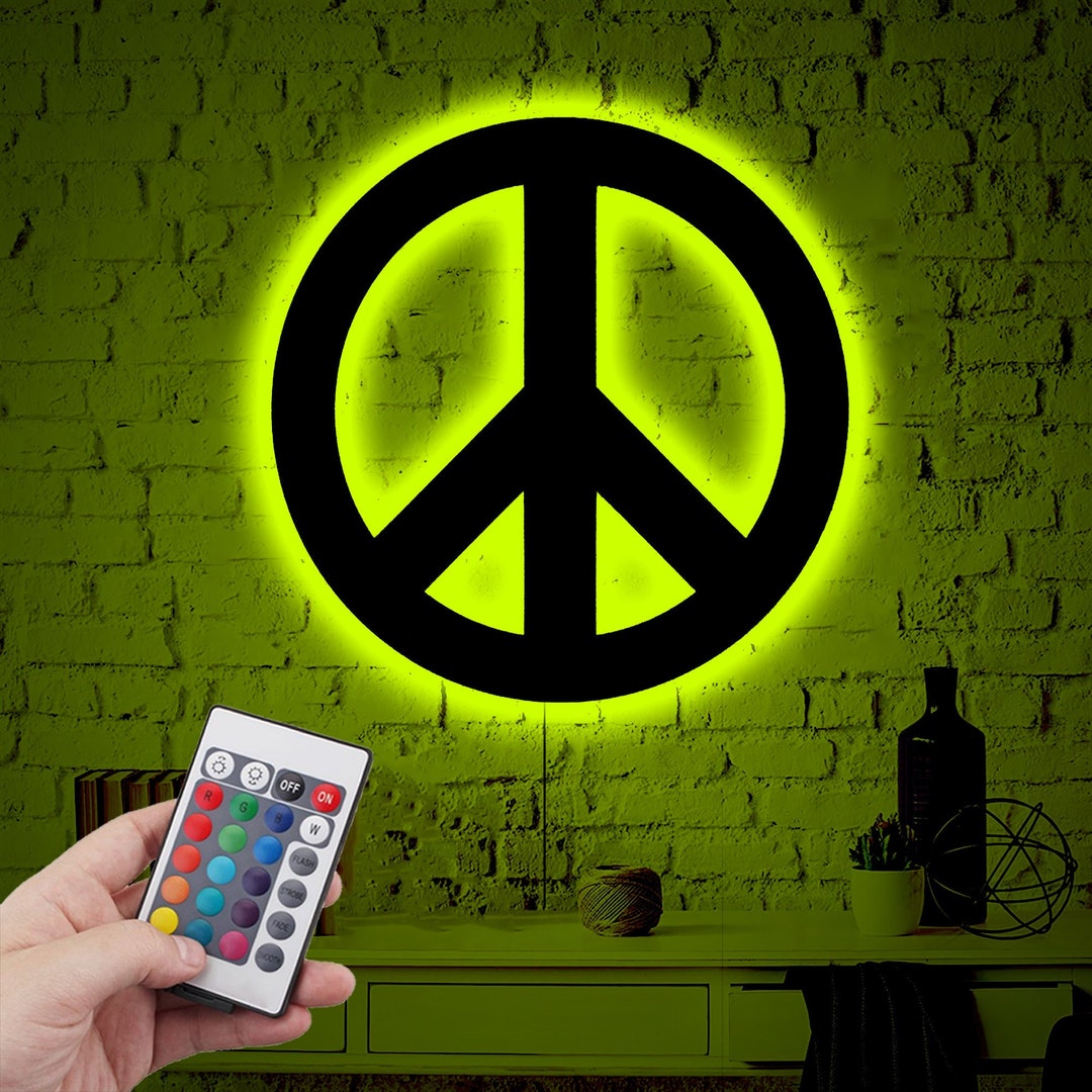 Peace and Love Neon Led Sign,peace Peace Led Wall Decor Gifts,hippie ...