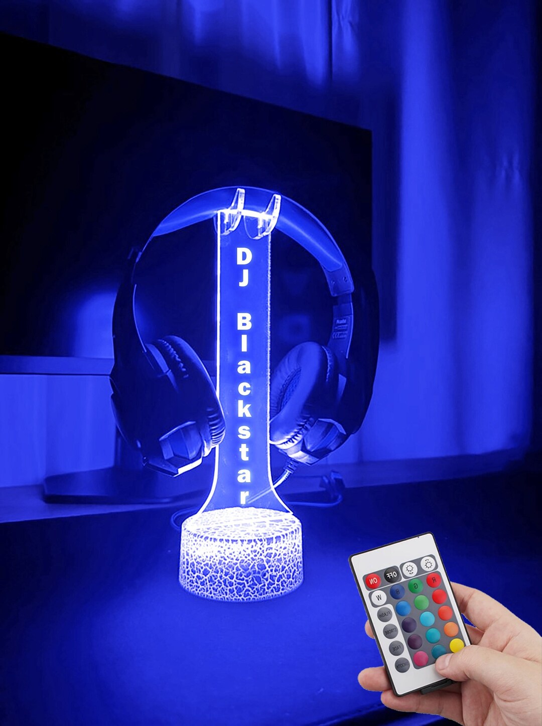 Personalized Dj Headphone Holder,custom Led Light Headset Stand,dj ...