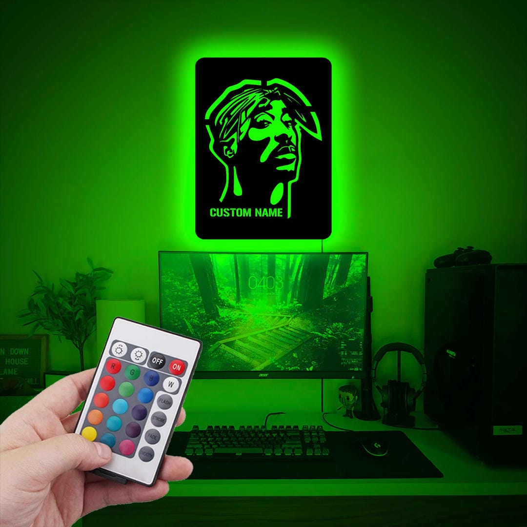 Tupac Shakur Led Wall Sign,hip-hop Decor,xmas Gifts,tupac Poster Led ...