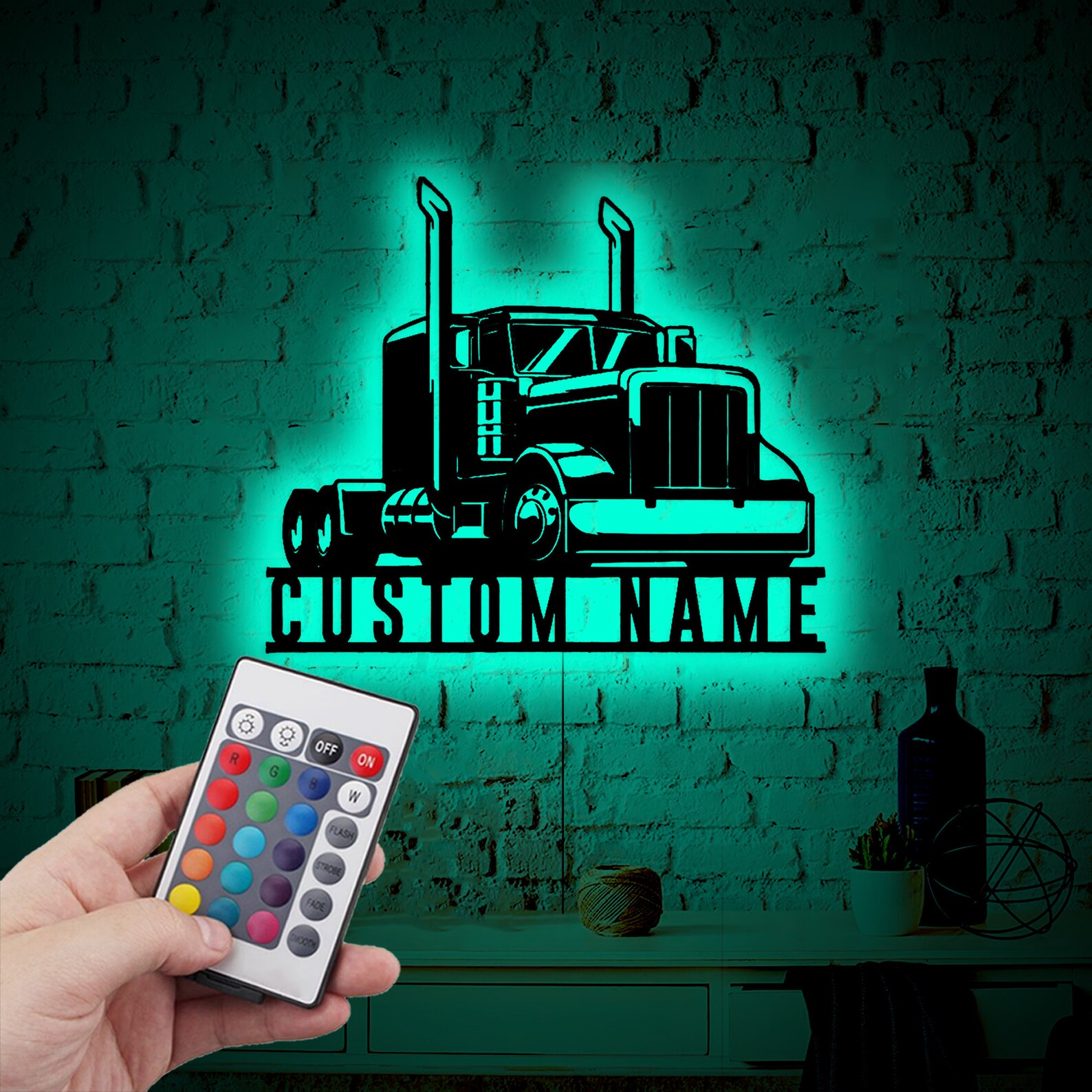 Custom Semi Truck Driver Neon Led Wall Art, Truck Driver Gift, Driver ...