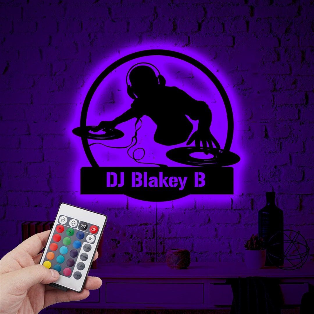Custom Dj Neon Led Sign,gift for DJ, Music Lovers Gift, DJ Player Wood ...