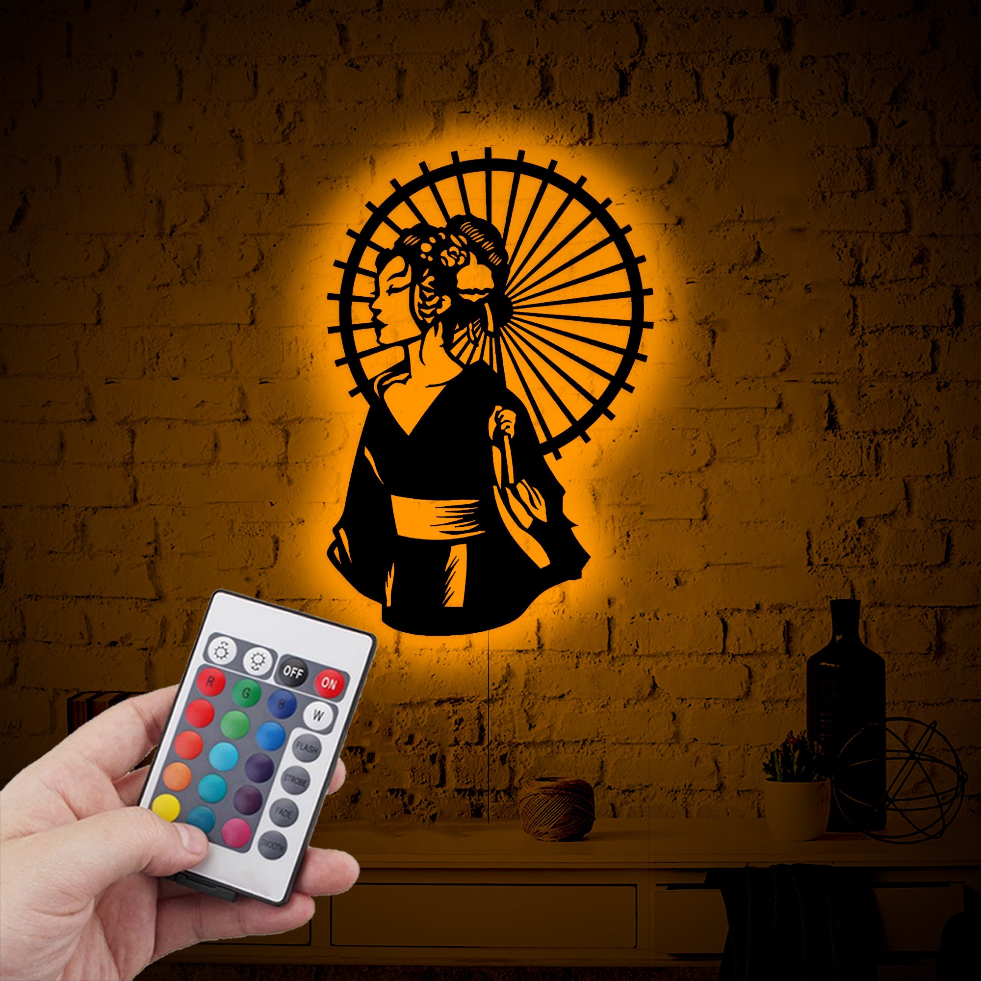 Geisha Neon Led Wall Art, Japanese Art, Japanese Wall Art, Japanese ...