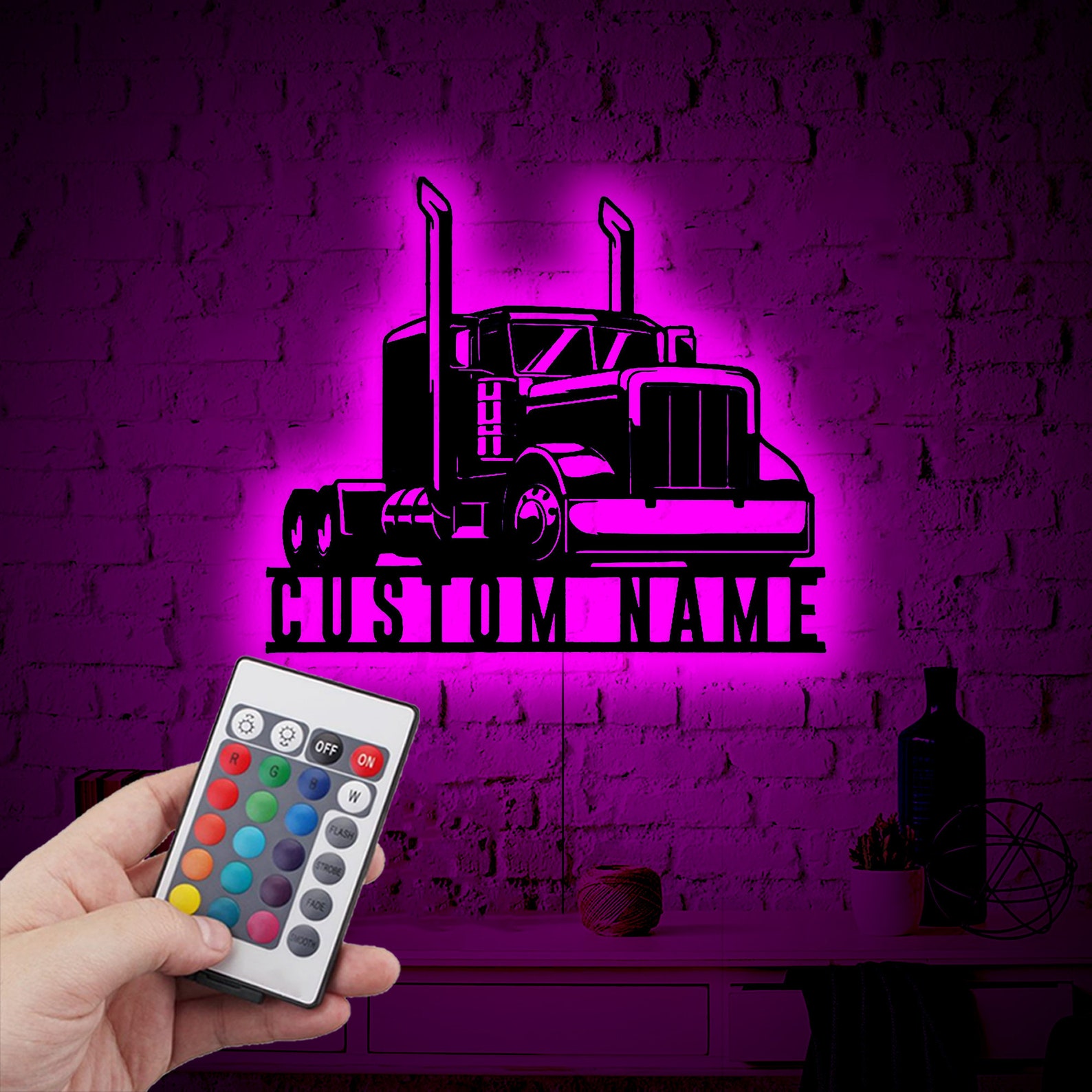 Custom Semi Truck Driver Neon Led Wall Art, Truck Driver Gift, Driver ...