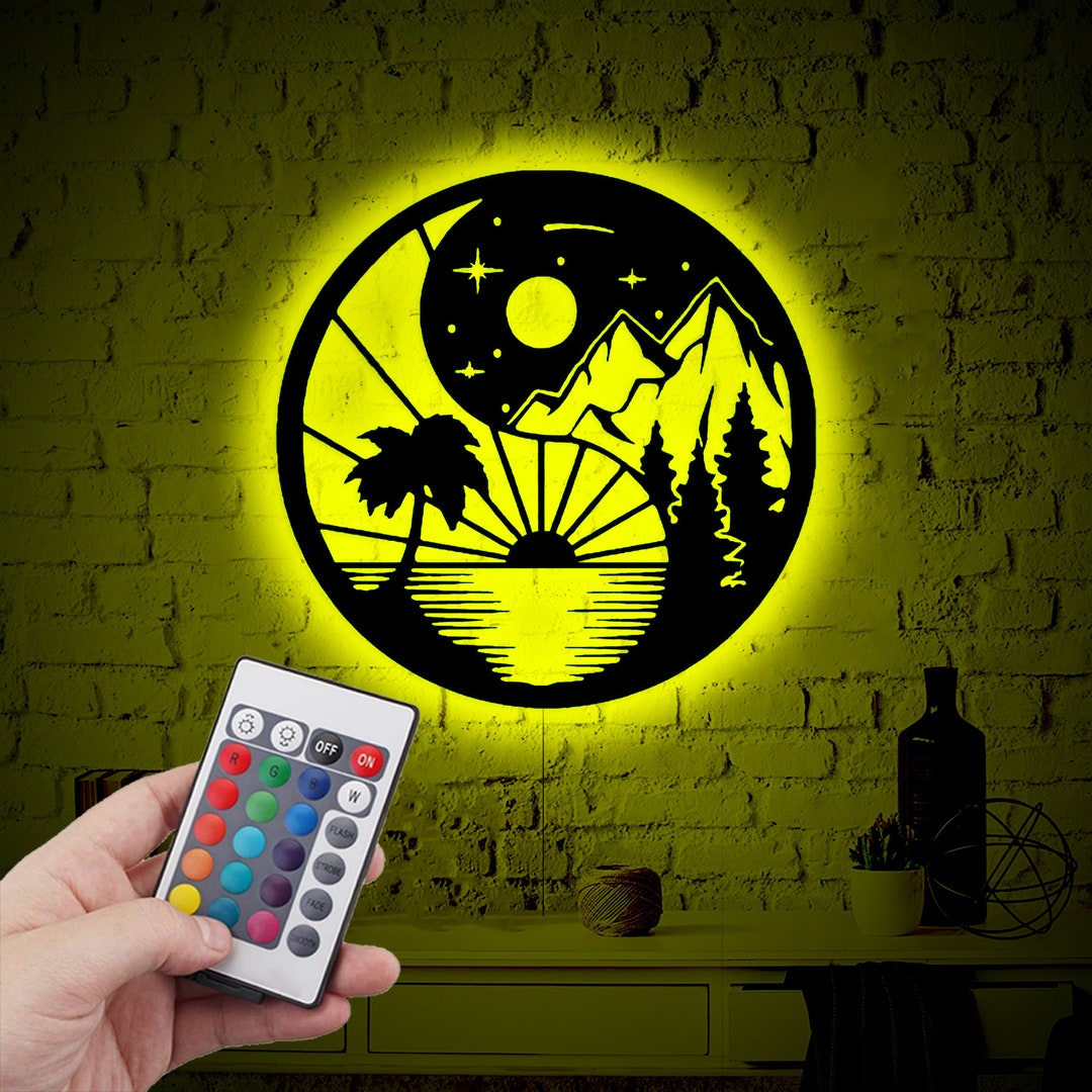 Sunrise Neon Led Wall Art, Sunset Home Decor, Sun Wall Art, Sunrise ...