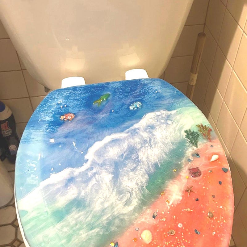 Hand Painted Toilet - Etsy