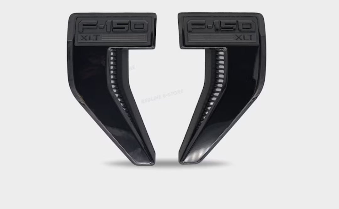 New 2024 2023 2022 2021 Ford F-150 XLT Blackout Fender Vent Badge ...