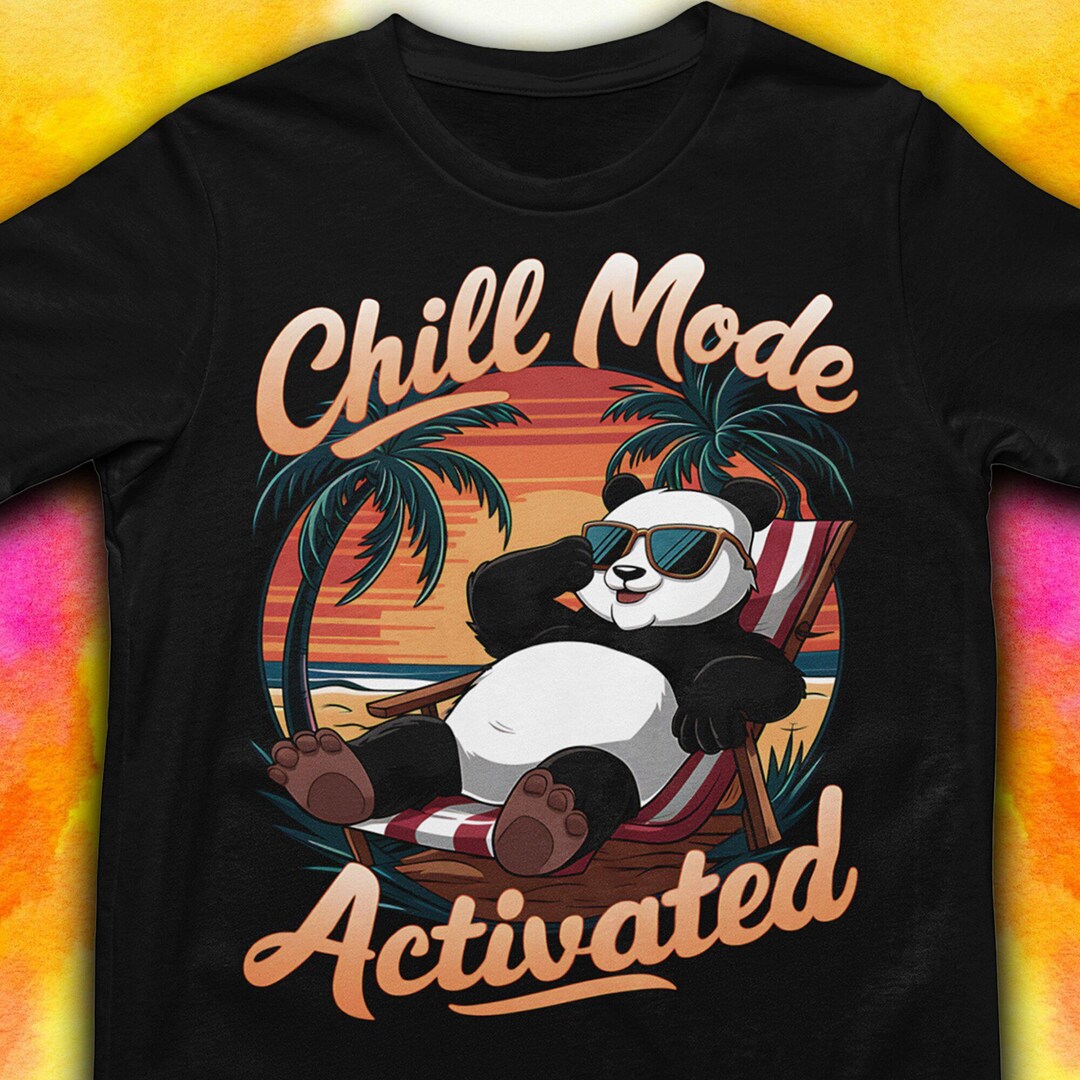 Panda Tshirt, Kawaii Panda Shirt, Panda Chill Apparel, Cute Panda ...