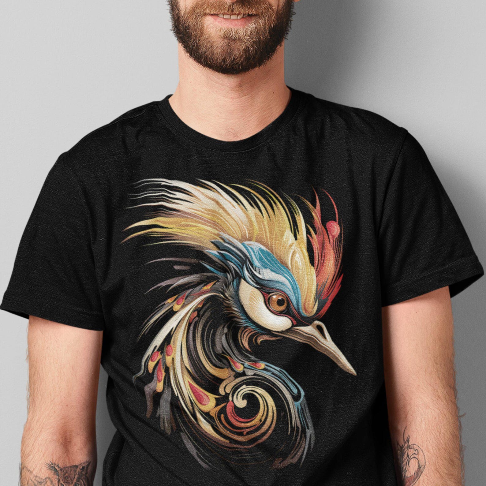 Bird Dad Shirt: Artistic Abstract Bird Tee - Ornithology Gift - Etsy