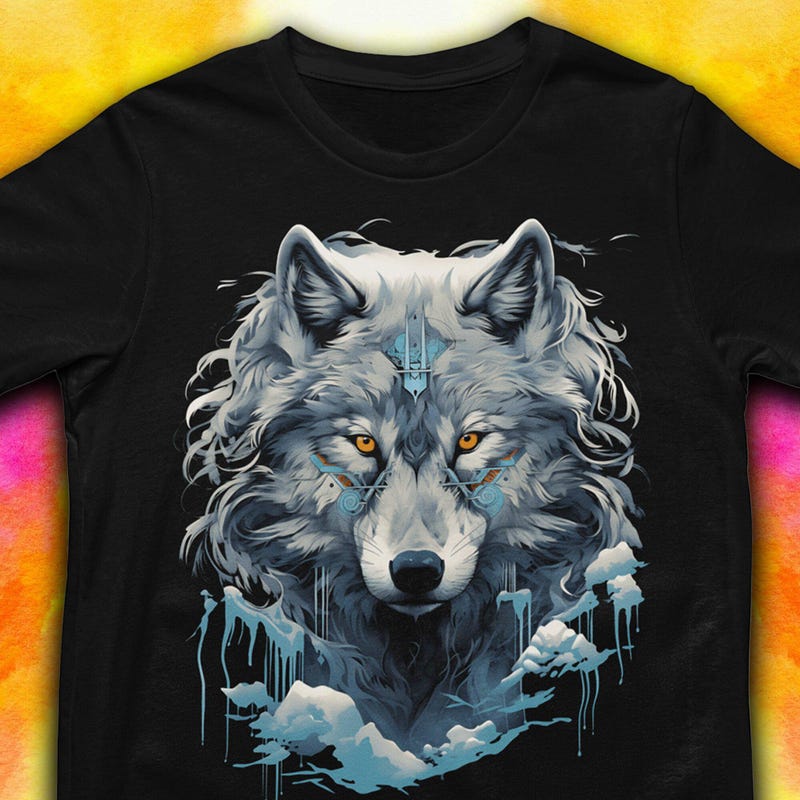 Wolf Shirt - Etsy