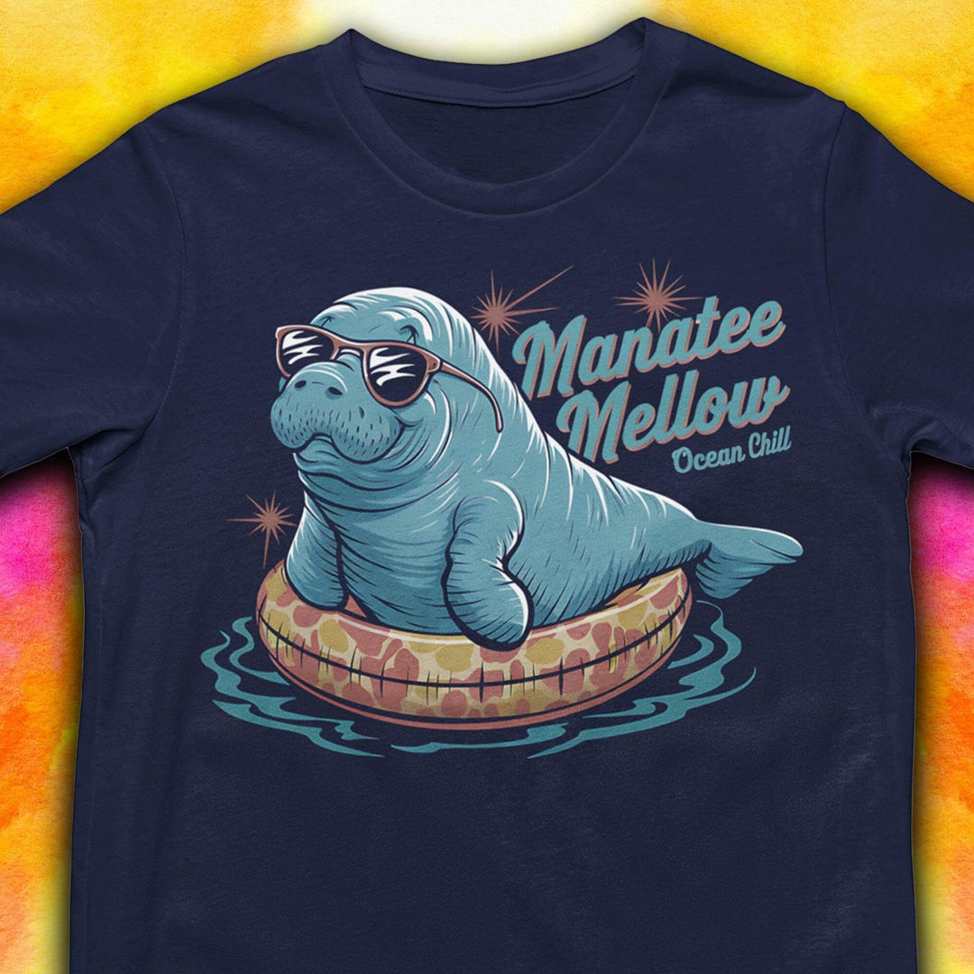 Manatee Tee Shirt, Manatee, Manatee Gifts, Manatee T Shirt, Retro ...