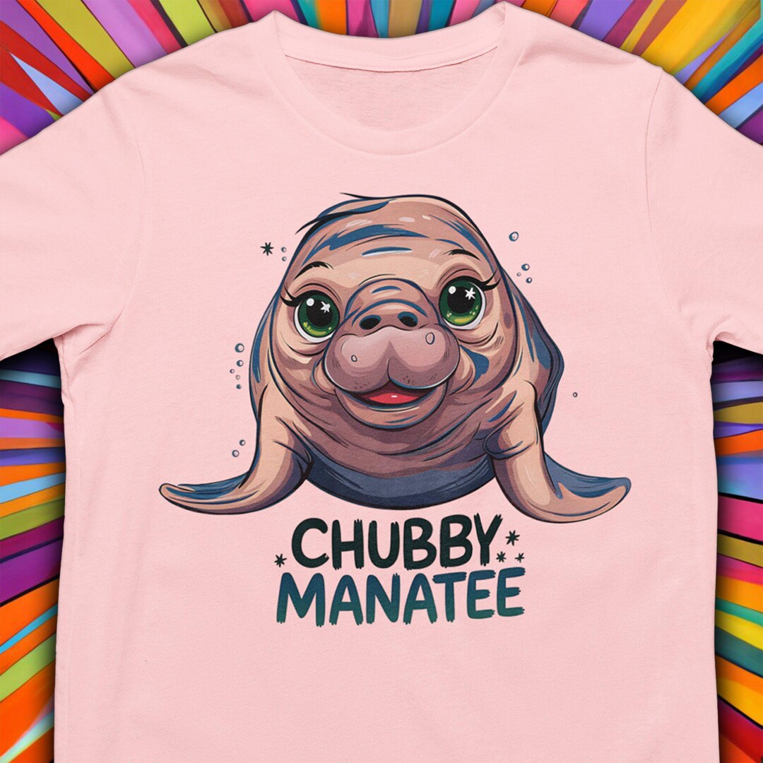 Cute Manatee Shirt, Chubby Manatee Wear, Manatee Mom Apparel, Adorable ...
