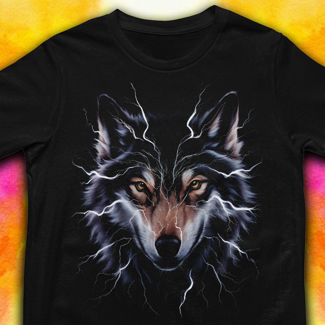 Bad Wolf Shirt: Fierce Wolf Graphic Tee - Etsy