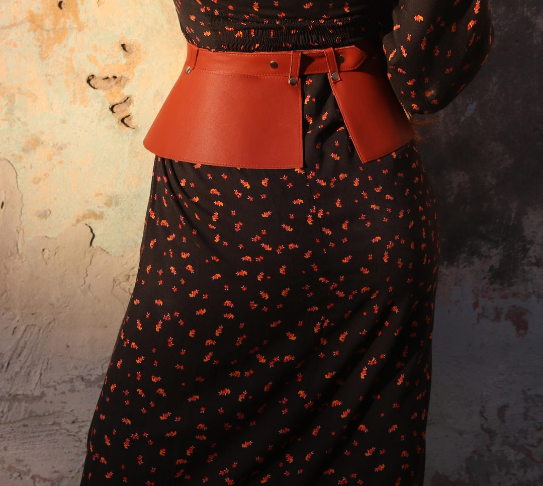 Handmade Leather Basque Belt, Peplum Belt, Underbust Belt, Leather ...