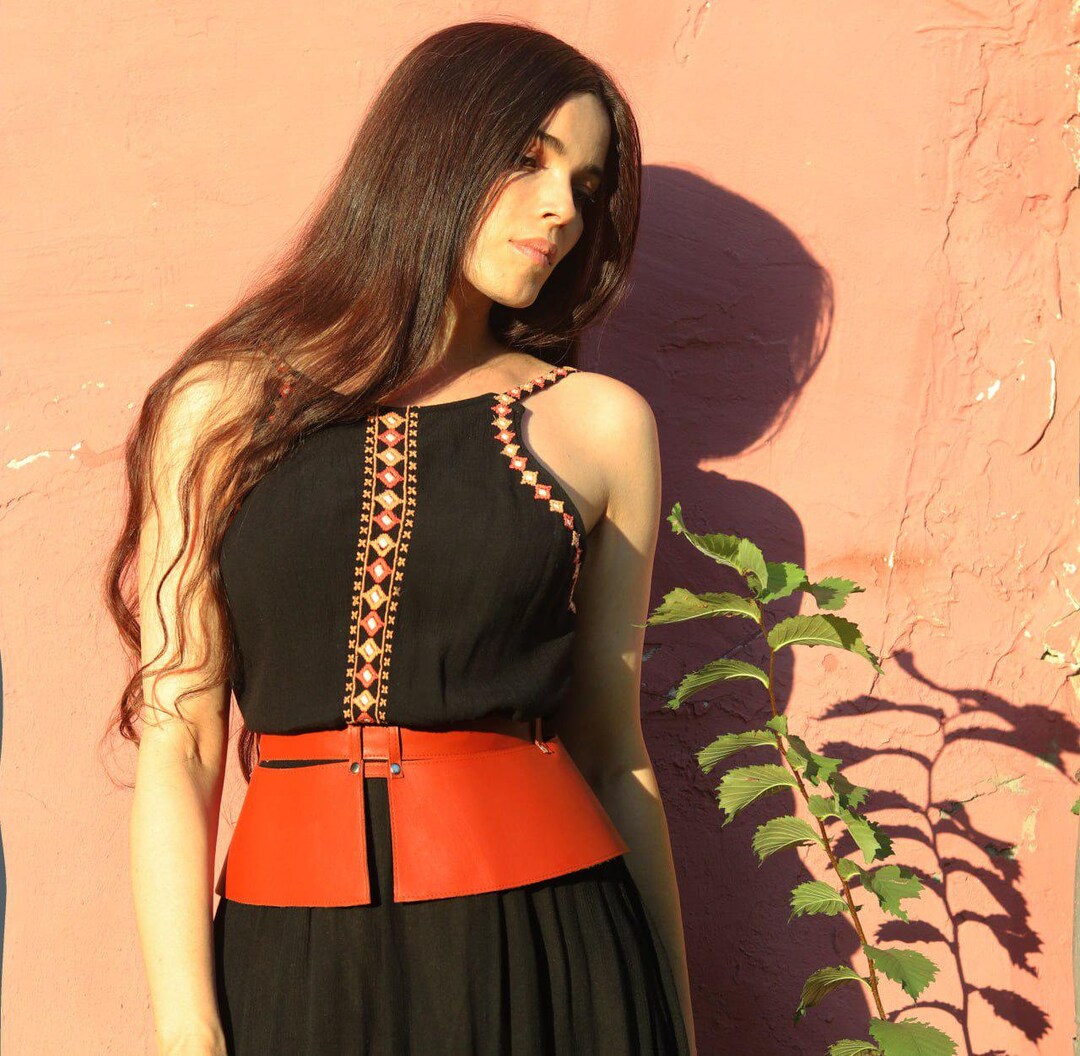 Handmade Leather Basque Belt, Peplum Belt, Underbust Belt, Leather ...