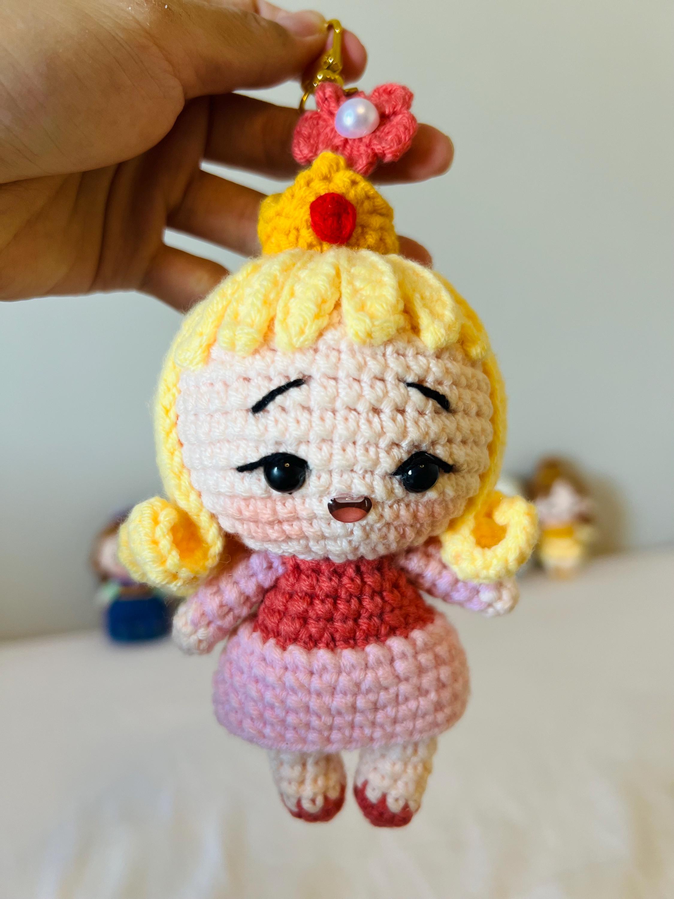 Crochet Princess Keychain, Princess Disney Keychain, Keychain Gift - Etsy