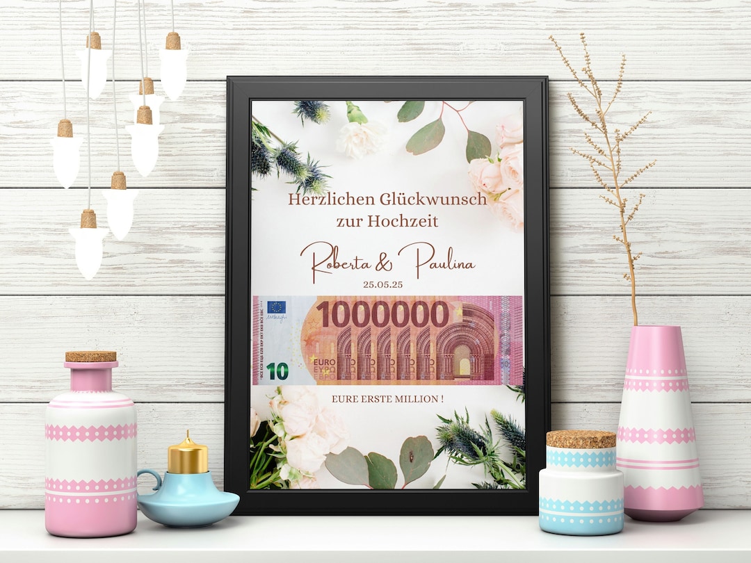 Wedding, Cash Gift, Cash Gift Wedding, Bride and Groom, Personalized ...