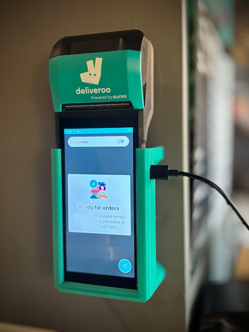 Wall Mount for Deliveroo Sunmi V2 / V2s POS System | Secure, Made-to ...