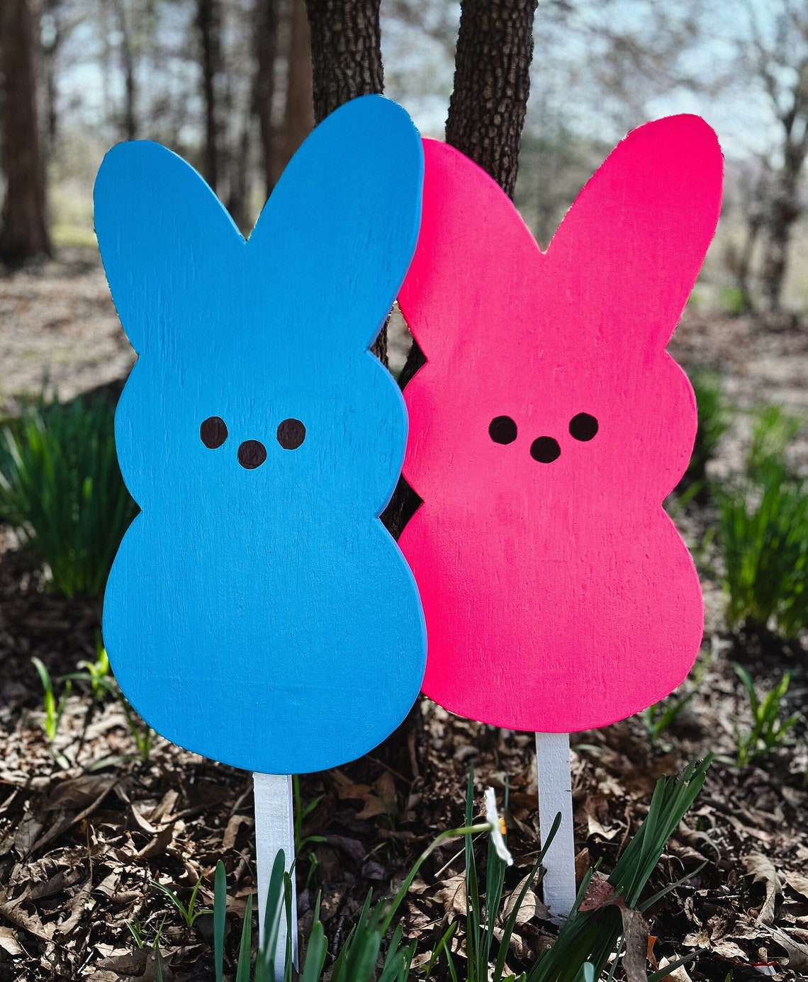 Outdoor Wood Yard Art Easter Peep Decor - Etsy
