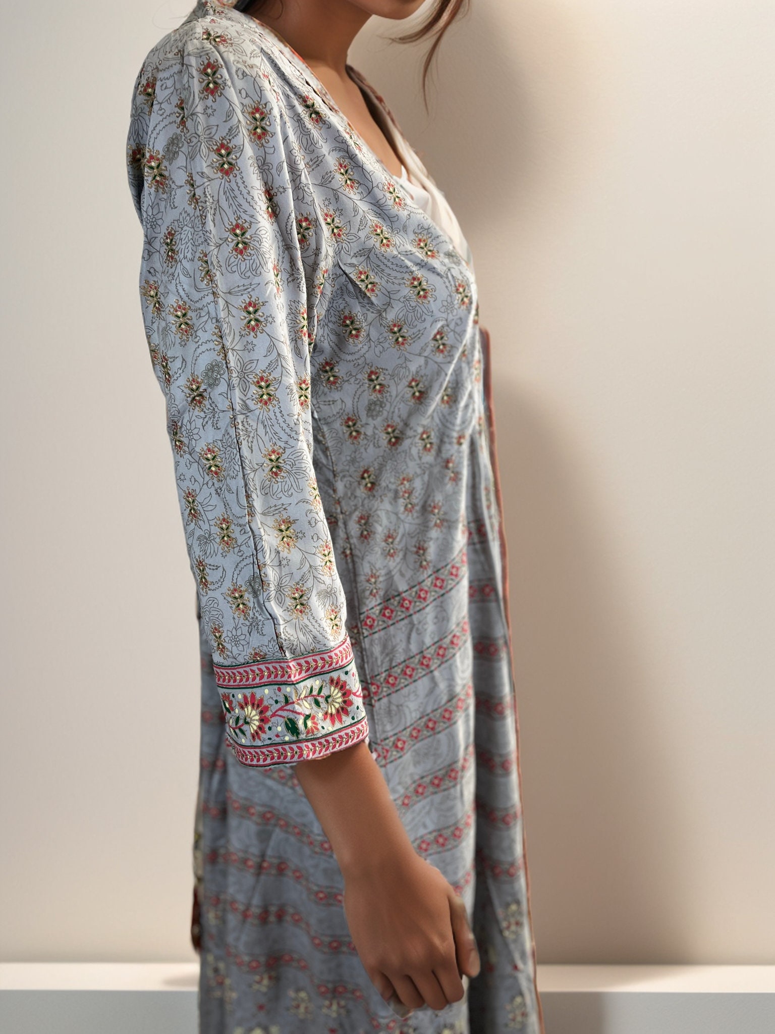 Charming Floral Printed Rayon Maxi Dress - Etsy