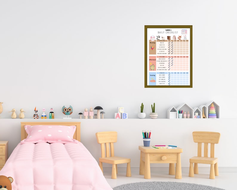 Editable Daily Checklist for Kids Kids Responsibility Chart, to Do List ...