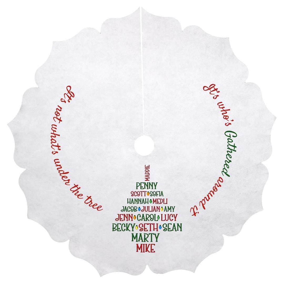 CUSTOM | TREE SKIRT | Christmas | Family| Gift | Parents | Grandparents ...