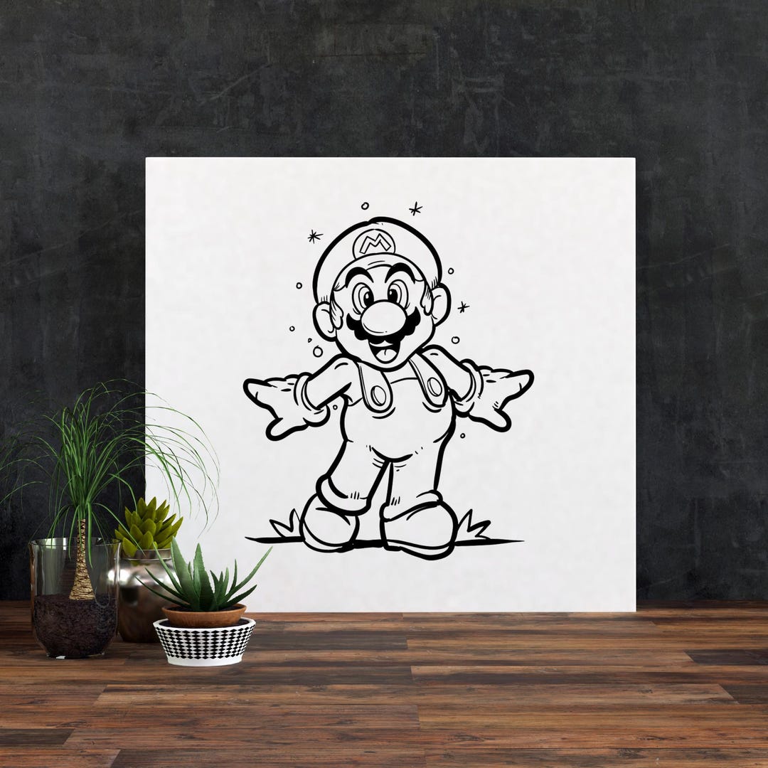 Brothers Video Game Paint Your Own Canvas Kit: Kids' Arts & Crafts ...