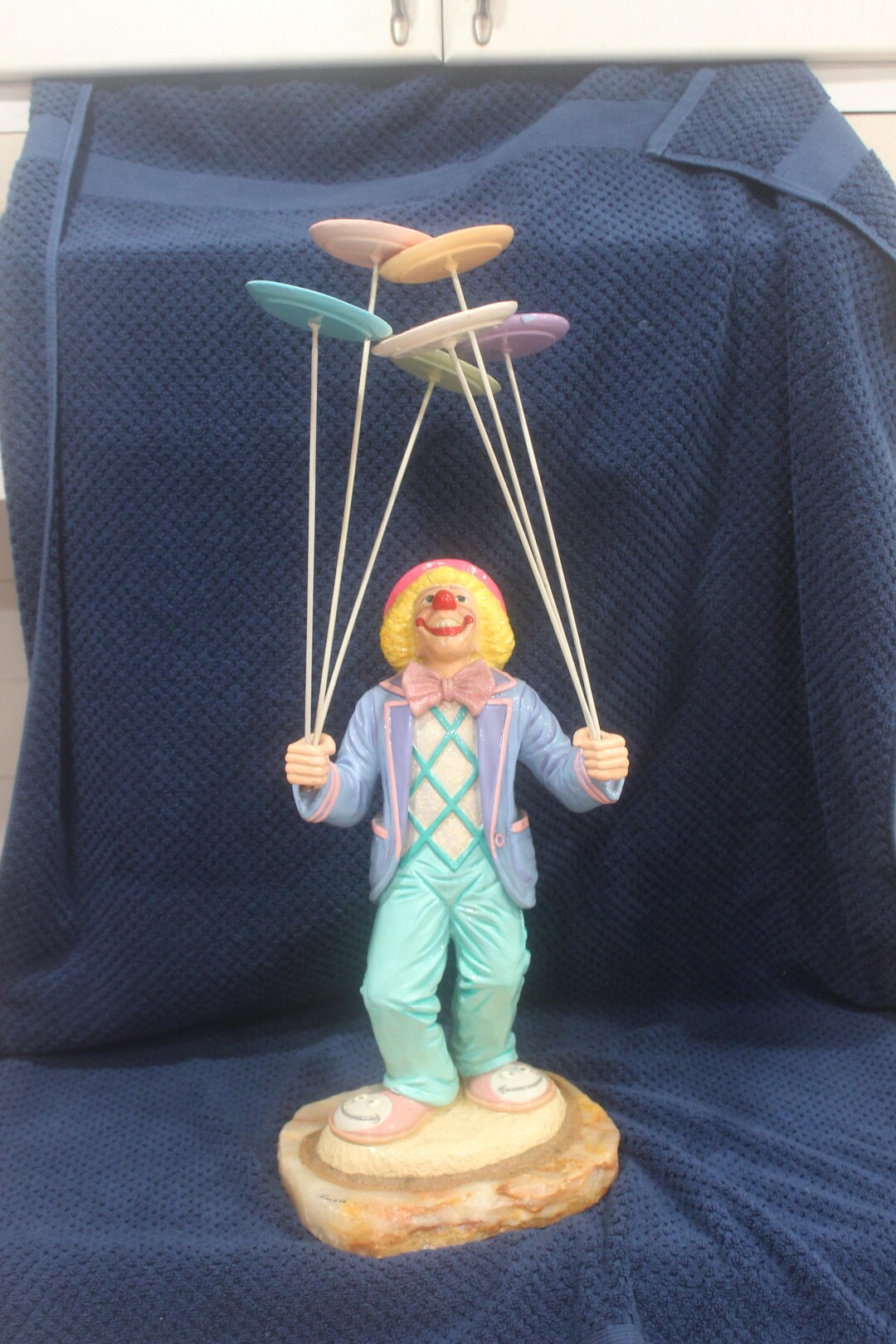 Large 26" LE Signed RON LEE Circus Clown Balancing Plates Figurine - Etsy