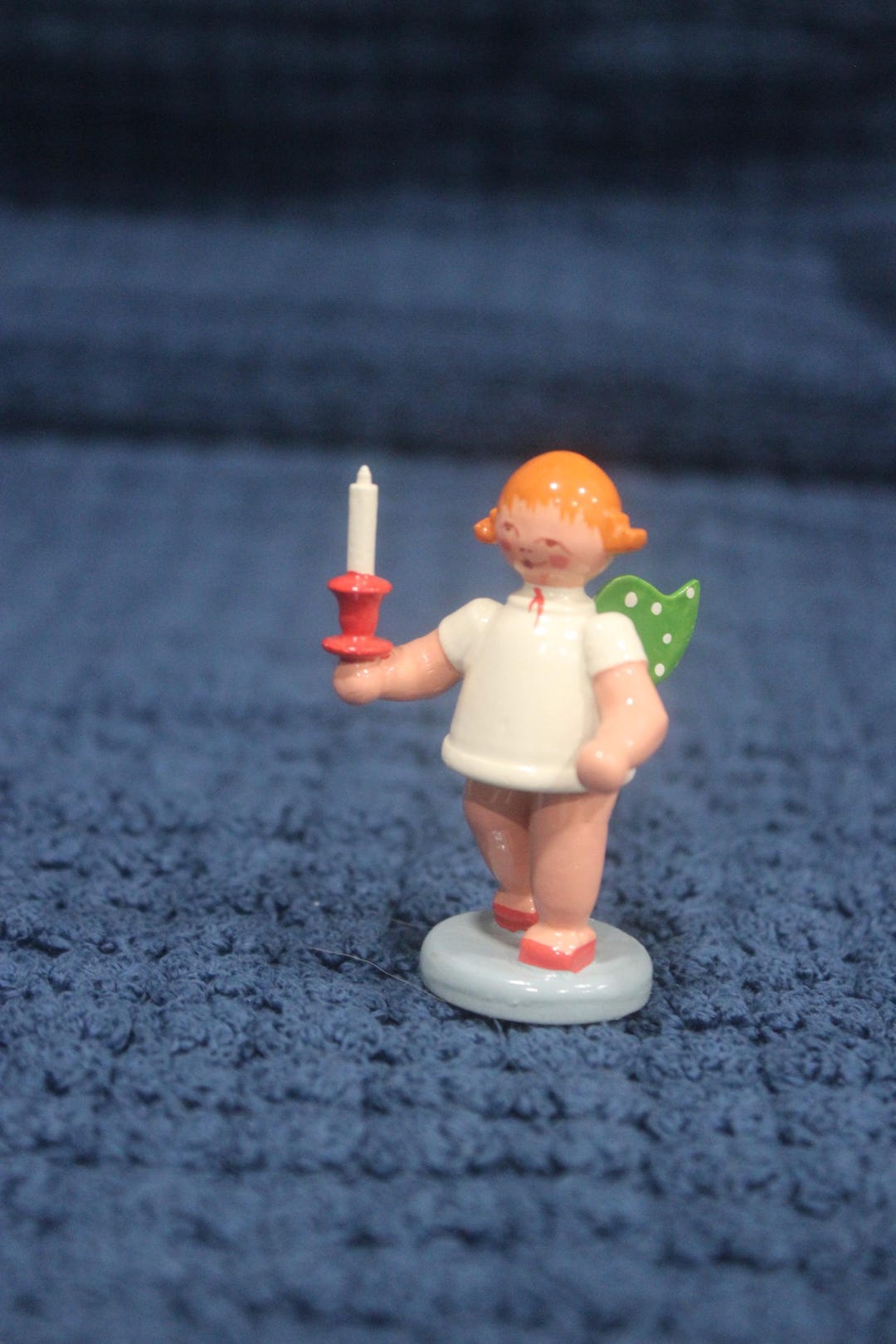 Wendt and Kuhn Erzebirge Wooden Hand Painted Angel With Candle - Etsy
