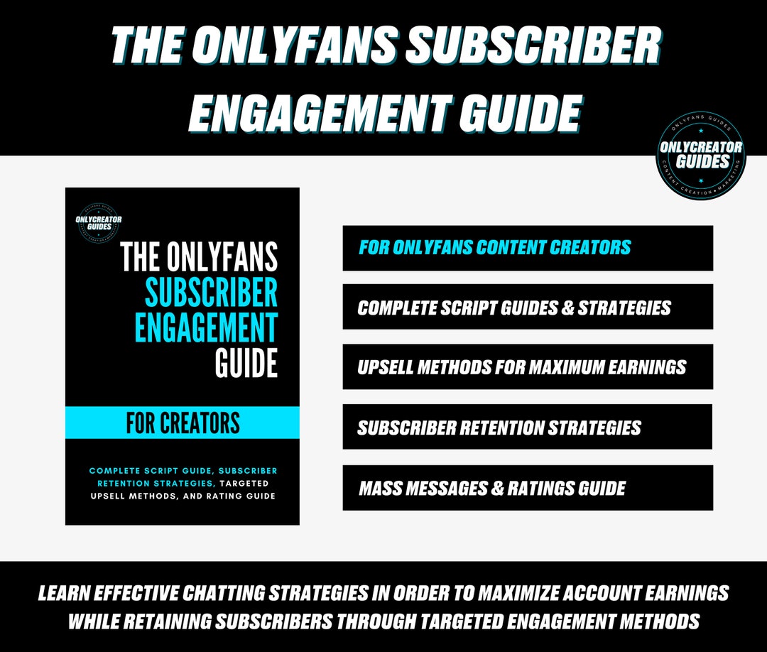 Onlyfans Adult Content Creator Subscriber Engagement Guide - Etsy