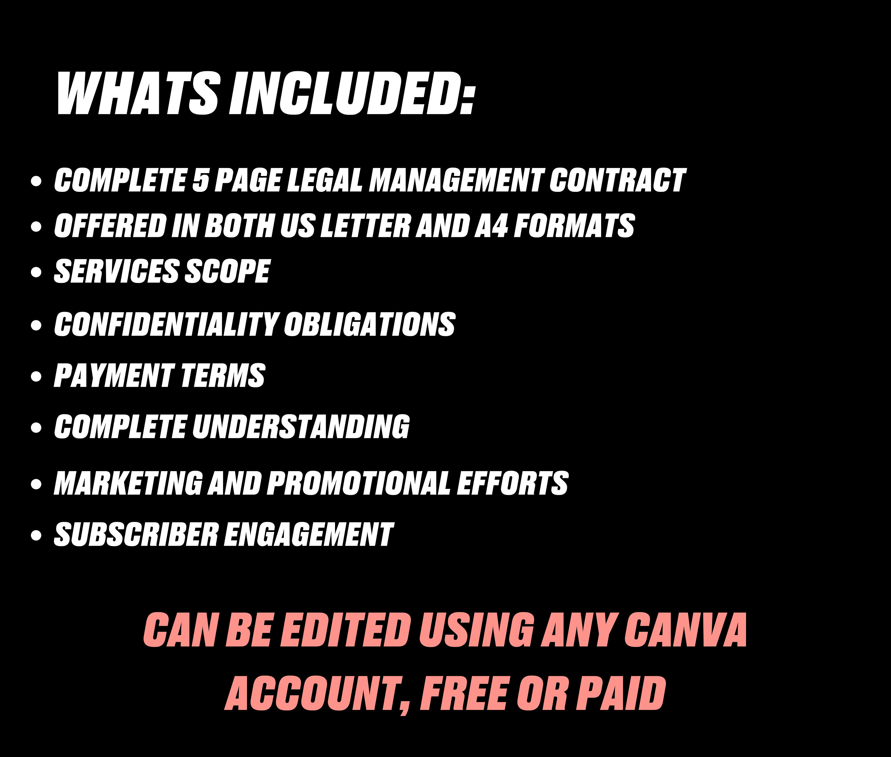 Onlyfans Management Contract Template - Etsy