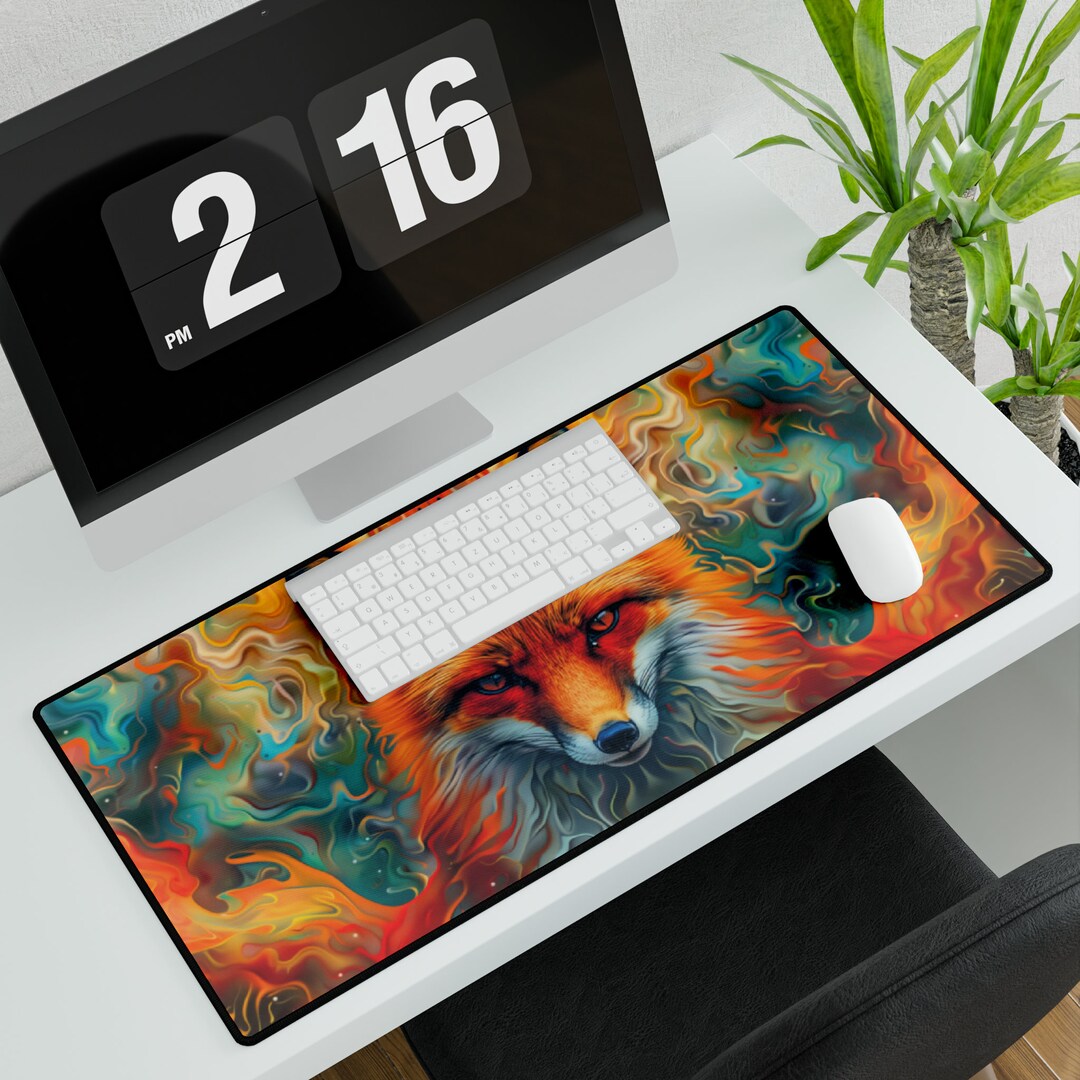 Funny Gaming Mousepad Gift for Fox Lovers Desk Mat Office Accessories ...