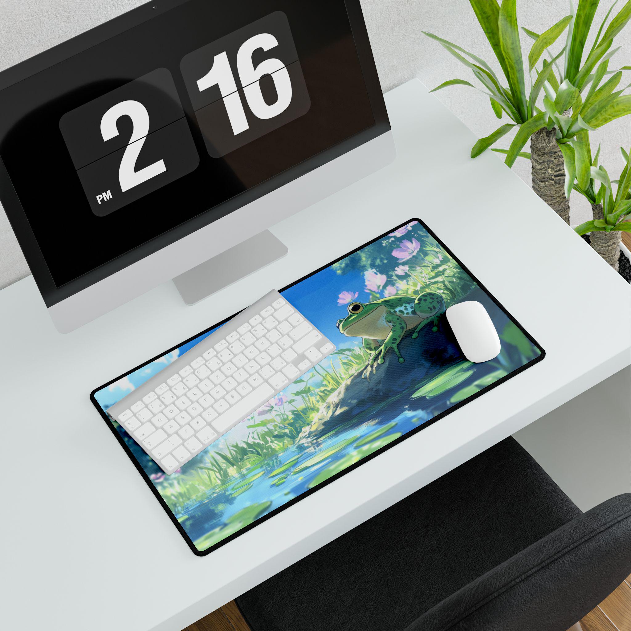 Funny Gaming Mousepad Gift for Frog Lovers Desk Mat Office Accessories ...